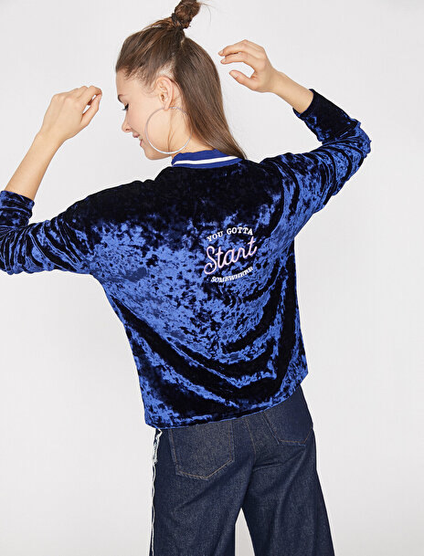 Koton Ole Genç Kız Kadife Sweatshirt