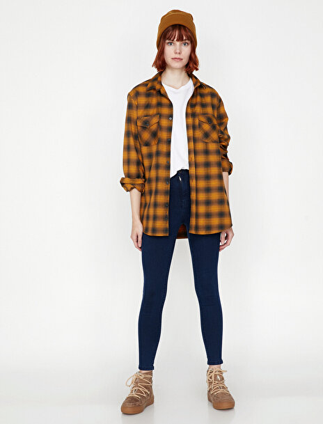 Koton Ole Genç Kız Legging Jean -Yüksek Bel Dar Kesim Dar Paça Pantolon