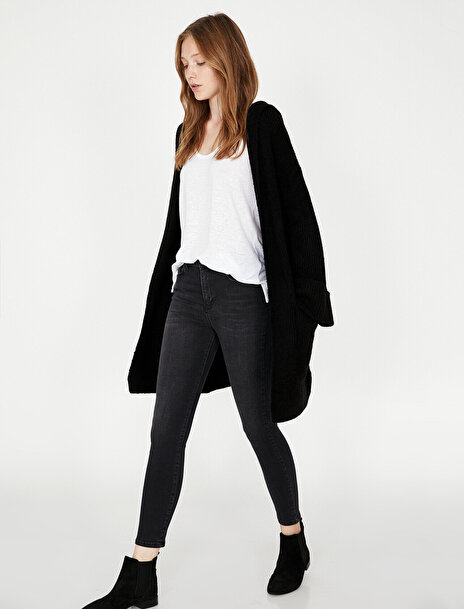 Koton Kadın Carmen Jean - Yüksek Bel Dar Kesim Dar Paça Pantolon