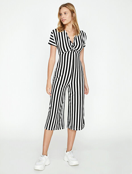 Koton Kadın Çizgili Tulum