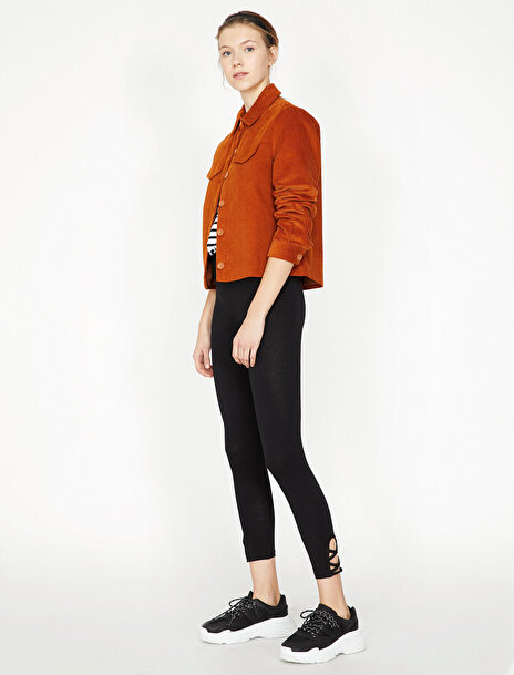 Koton Kadın Paça Detaylı Tayt