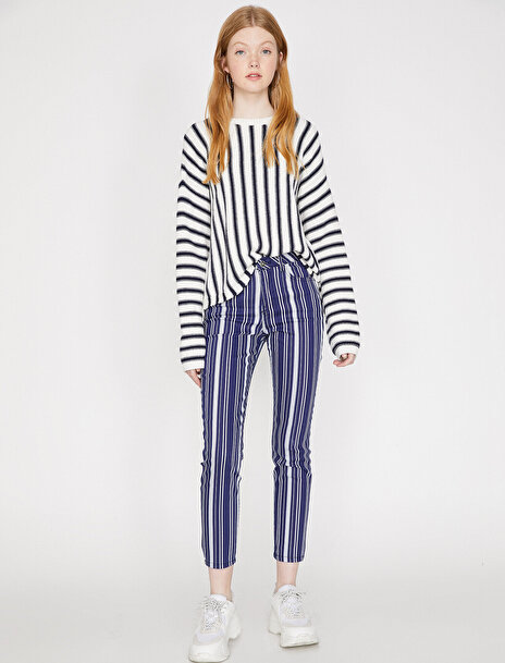 Koton Ole Genç Kız Çizgili Pantolon