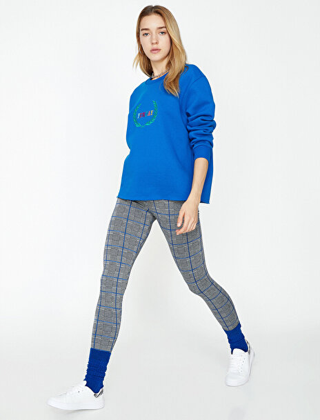 Koton Kadın Kareli Tayt