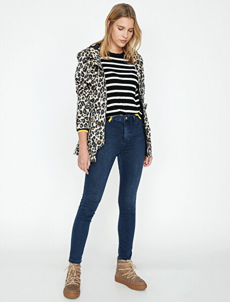 Koton Kadın Carmen Jean - Yüksek Bel Dar Kesim Dar Paça Pantolon