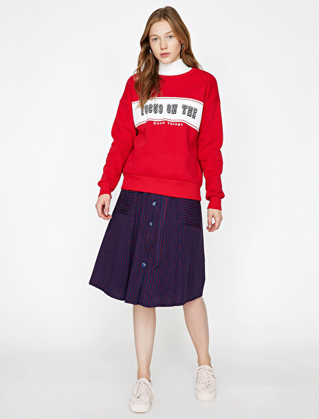 Koton Ole Genç Kız Çizgili Etek