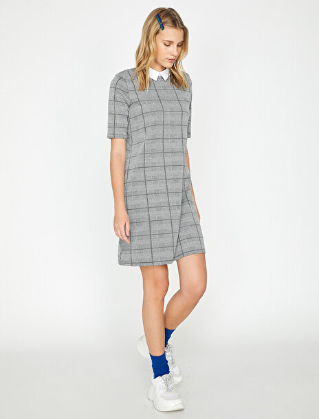 Koton Kadın Kareli Elbise