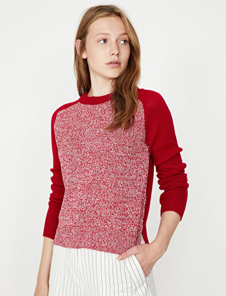 Koton Ole Genç Kız Desenli Triko Kazak