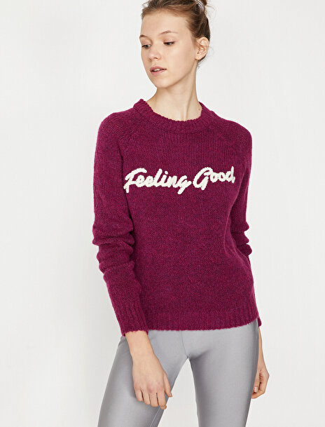 Koton Kadın İşlemeli Triko Kazak