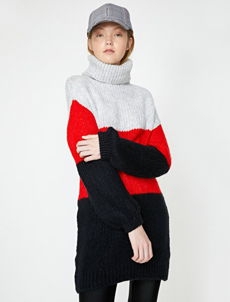 Koton Kadın Boğazlı Triko Tunik Koton Kadın Boğazlı Triko Tunik