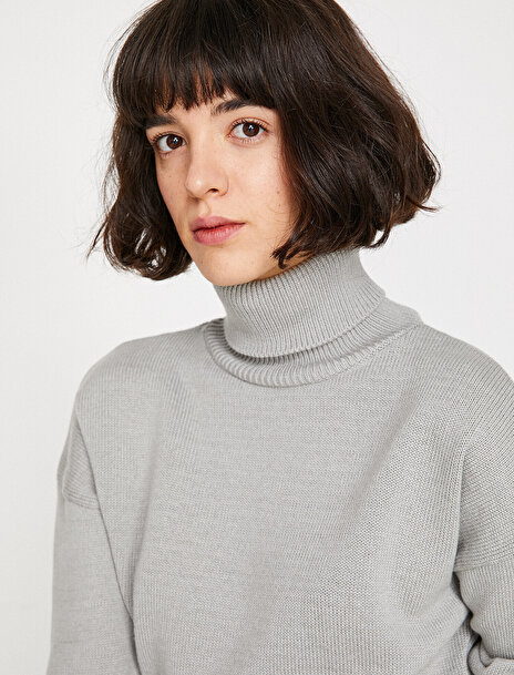 Koton Kadın Boğazlı Triko Kazak