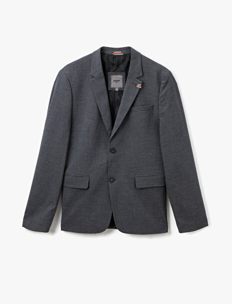 Koton Erkek Cepli Poplin Kumaş Blazer Ceket