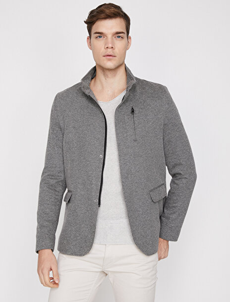 Koton Erkek Fermuar Detaylı Blazer Ceket Koton Erkek Fermuar Detaylı Blazer Ceket