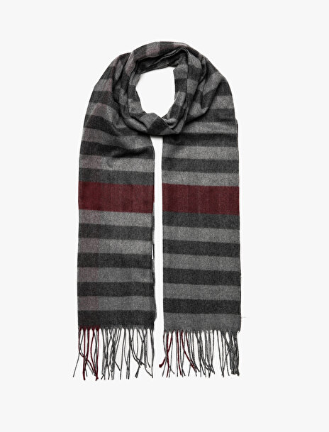 Koton Erkek Çizgili  Atkı