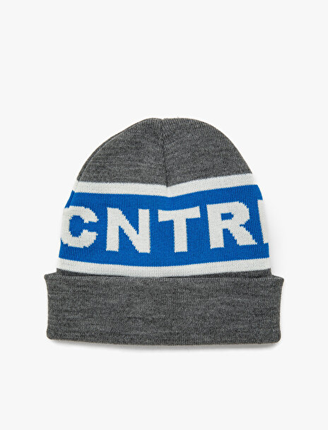 Koton Erkek Yazı Detaylı Bere