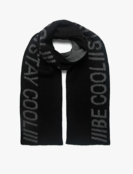 Koton Erkek Yazılı Baskılı Atkı