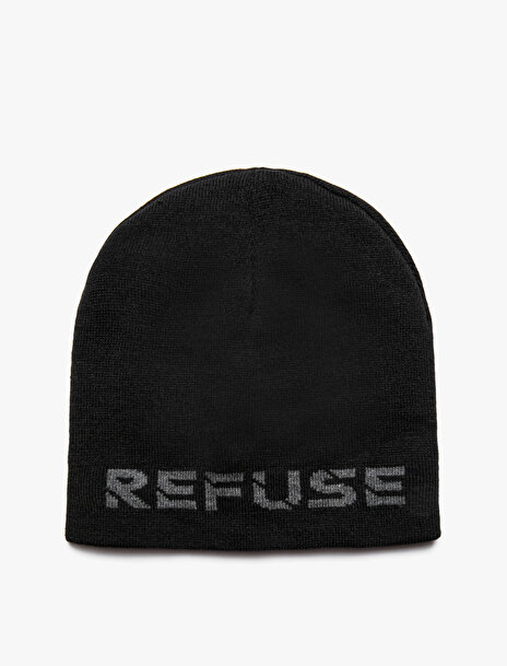 Koton Erkek Yazılı Baskılı Bere