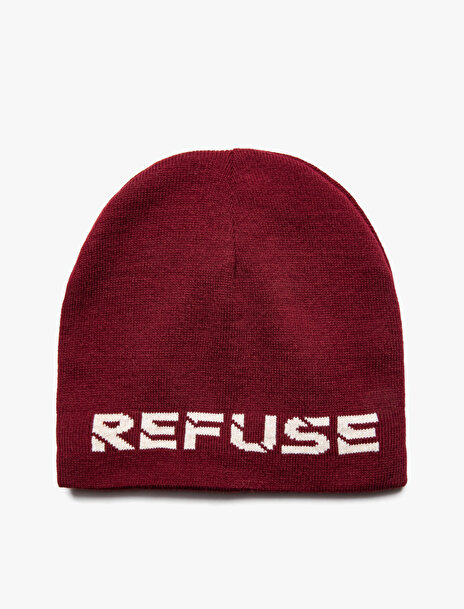 Koton Erkek Yazılı Baskılı Bere