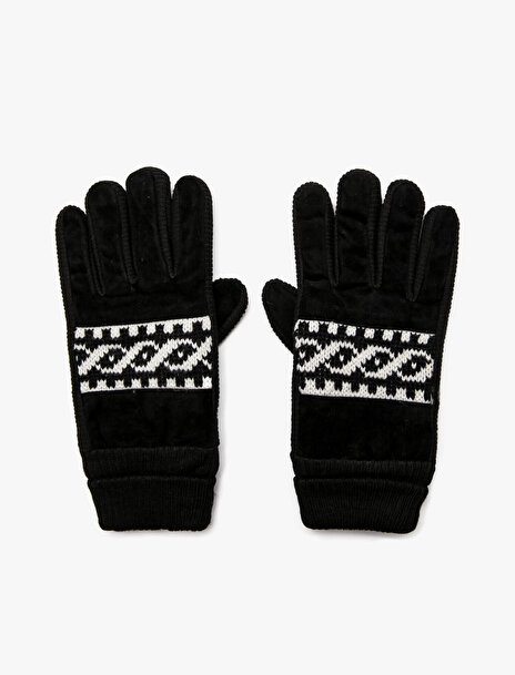 Koton Erkek İşlemeli Eldiven