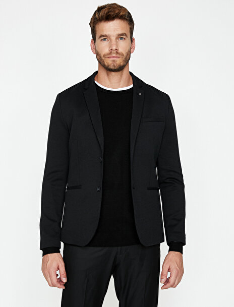 Koton Erkek Düğme Detaylı Blazer Ceket Koton Erkek Düğme Detaylı Blazer Ceket