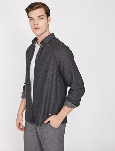 Koton Erkek Aplikeli Gömlek