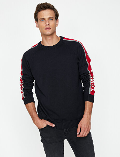 Koton Erkek Şeritli Triko Kazak