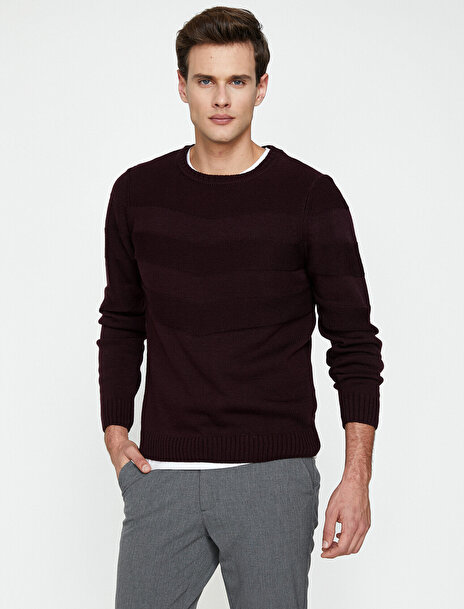 Koton Erkek Desenli Triko Kazak