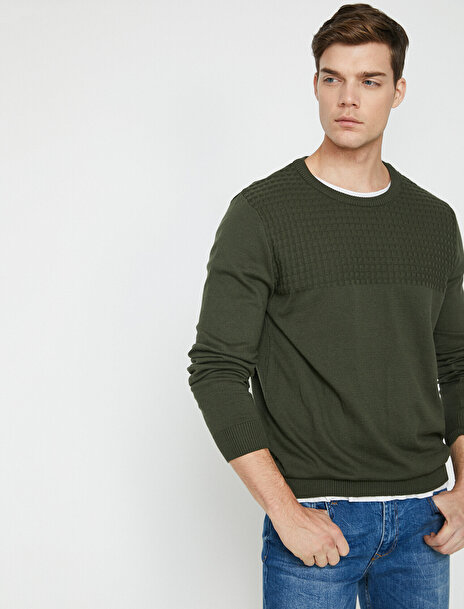 Koton Erkek Desenli Triko Kazak