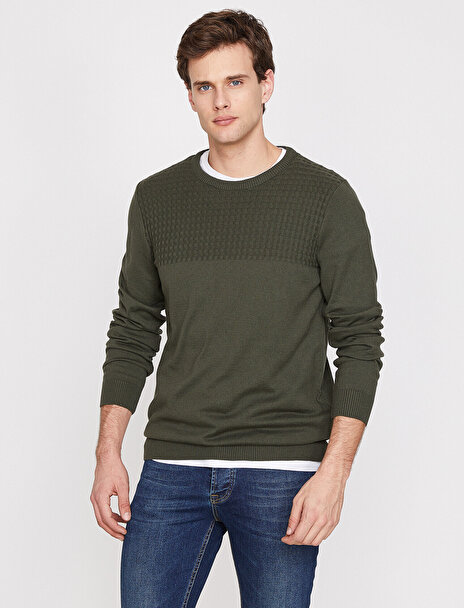 Koton Erkek Desenli Triko Kazak