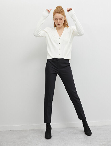 Koton Kadın Cepli Kumaş Pantolon Cigarette