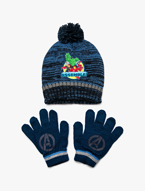 Koton Erkek Çocuk Marvel işlemeli Bere Seti