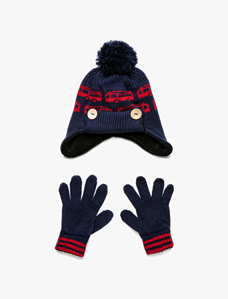 Koton Erkek Çocuk Ponpon Detaylı Bere Seti