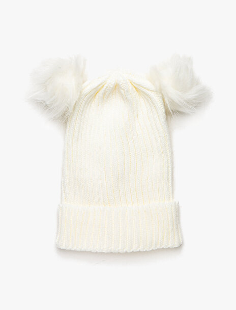 Koton Kız Çocuk Ponpon Detaylı Bere