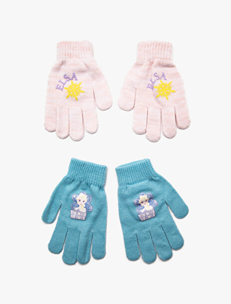 Koton Kız Çocuk Frozen İşlemeli 2'li Eldiven