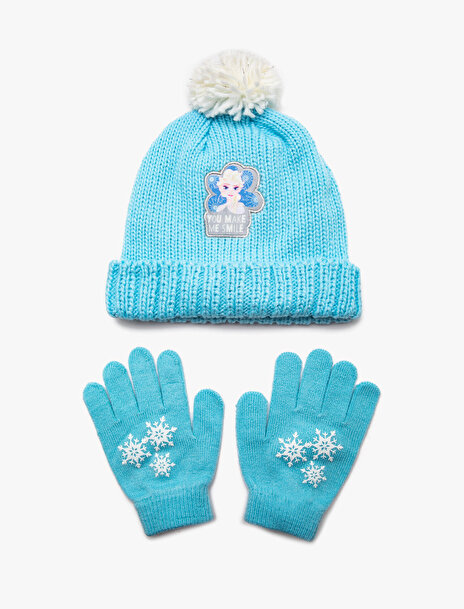 Koton Kız Çocuk Frozen Lisanslı Baskılı Bere Seti
