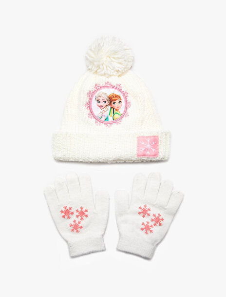 Koton Kız Çocuk Frozen Baskılı Bere Set