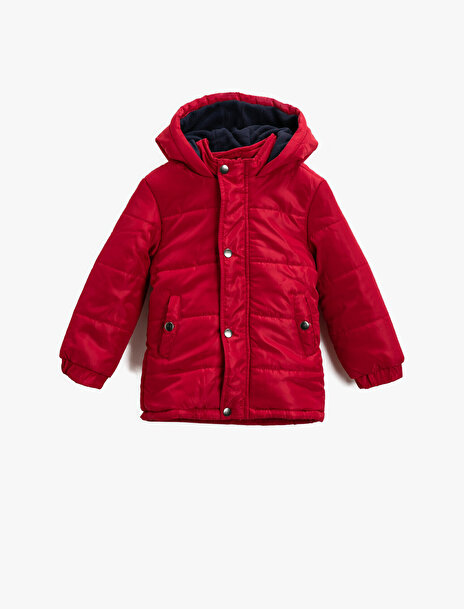 Koton Erkek Çocuk Kapüşonlu Kaban