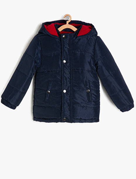 Koton Erkek Çocuk Kapüşonlu Kaban