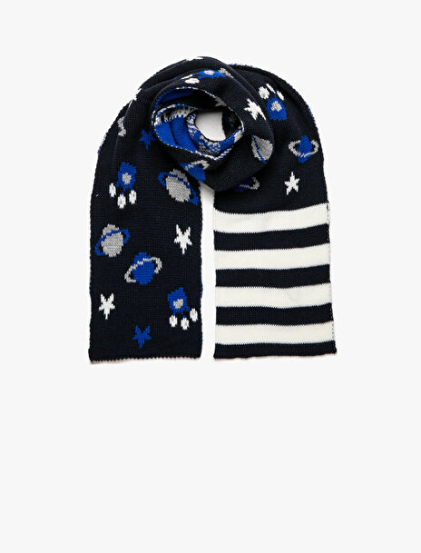 Koton Erkek Çocuk Desenli Atkı