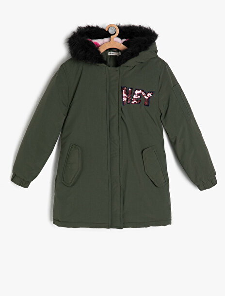 Koton Kız Çocuk Suni Kürk Detaylı Kaban