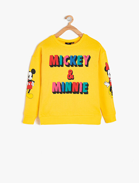 Koton Kız Çocuk Minnie & Mickey Baskılı Sweatshirt