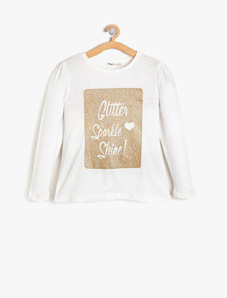 Koton Kız Çocuk Yazılı Baskılı T-Shirt