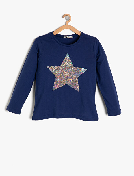 Koton Kız Çocuk Pul Detaylı T-Shirt