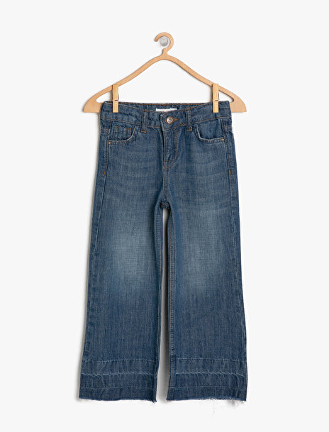 Koton Kız Çocuk İspanyol Paça Jean Pantolon Koton Kız Çocuk İspanyol Paça Jean Pantolon