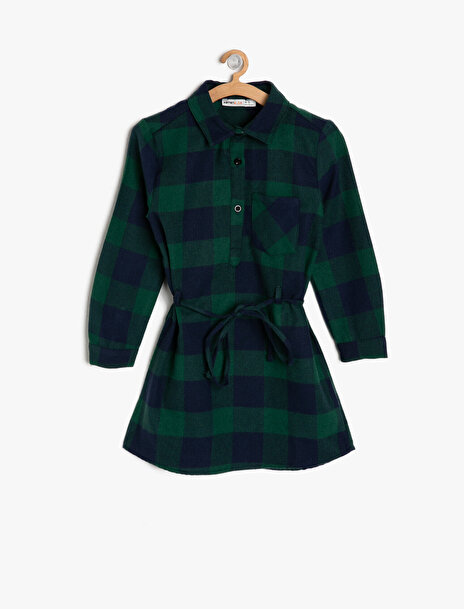 Koton Kız Çocuk Kareli Elbise