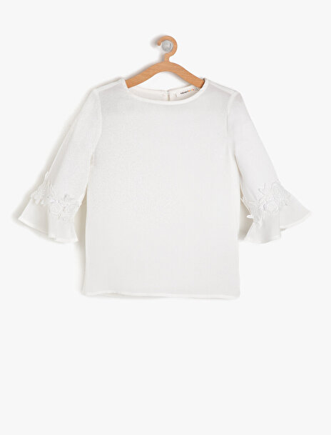 Koton Kız Çocuk İşlemeli Bluz