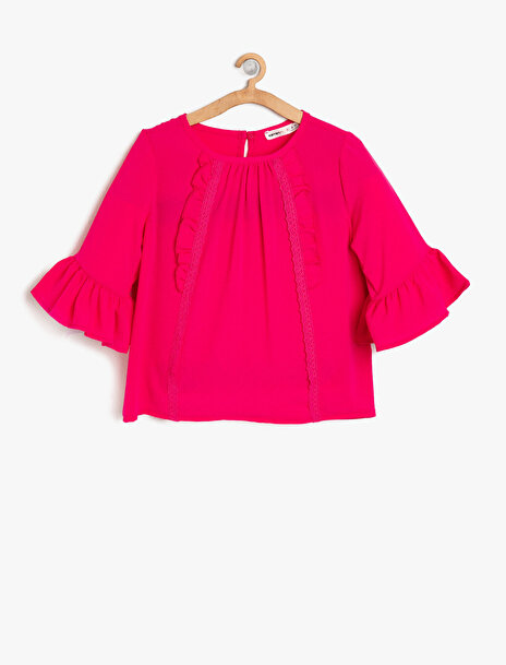 Koton Kız Çocuk Volanlı Bluz