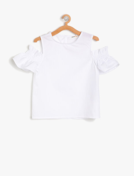 Koton Kız Çocuk Omzu Açık Bluz Koton Kız Çocuk Omzu Açık Bluz