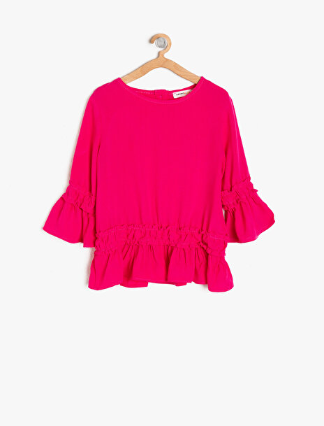 Koton Kız Çocuk Volanlı Bluz