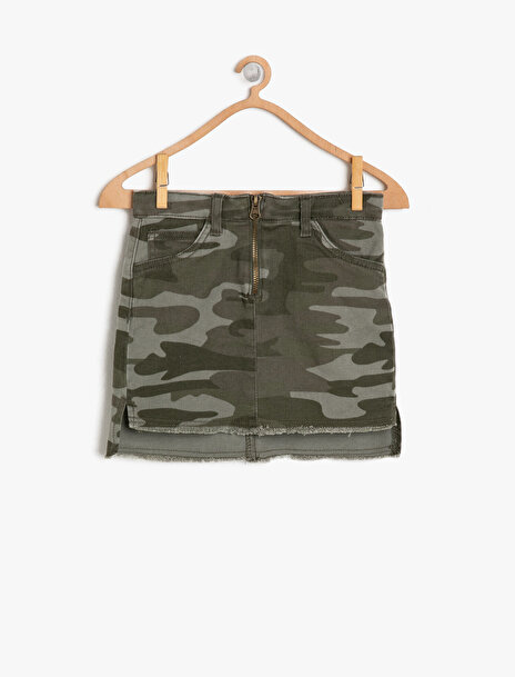 Koton Kız Çocuk Kamuflaj Desenli Etek