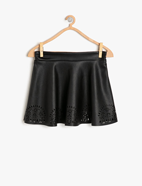 Koton Kız Çocuk Deri Görünümlü Etek